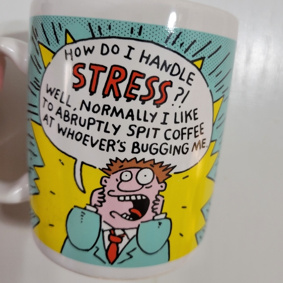 Hallmark | Kitchen | How Do I Handle Stress Coffee Mug Spit Funny Gag ...